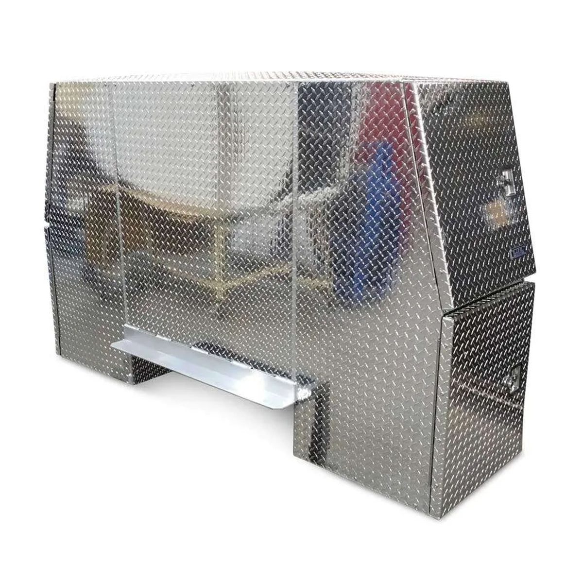 Cross Box Dual End Doors Aluminum Checkerplate with Stainless Steel T ...